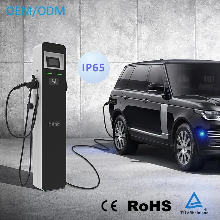 22kw Double Guns Floorstand Charging Station Type 2 Car Ev Charger 3 ...