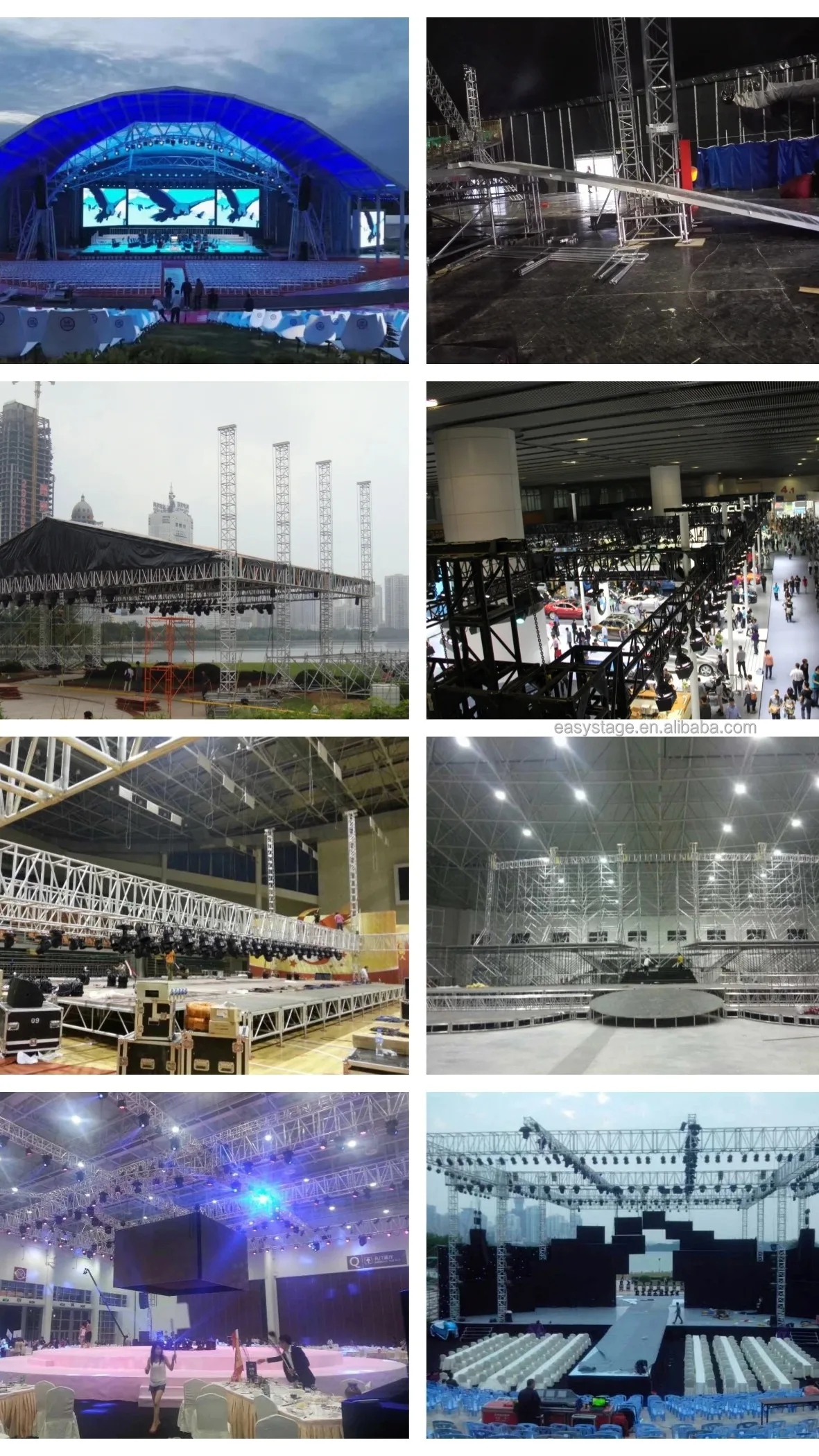 Mobile Stage Aluminium Truss Display Stage Lighting Truss For Sale ...