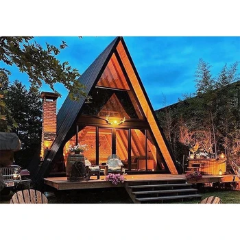 Tiny Homes Outdoor Resort Holiday Prefab Triangle Shape Steel Structure ...