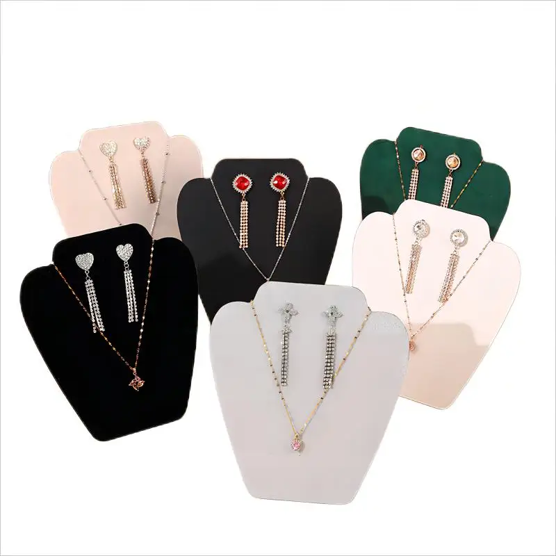 Jewelry Store Display Necklace Bust Grey Beige Jewelry Organizer Holder ...