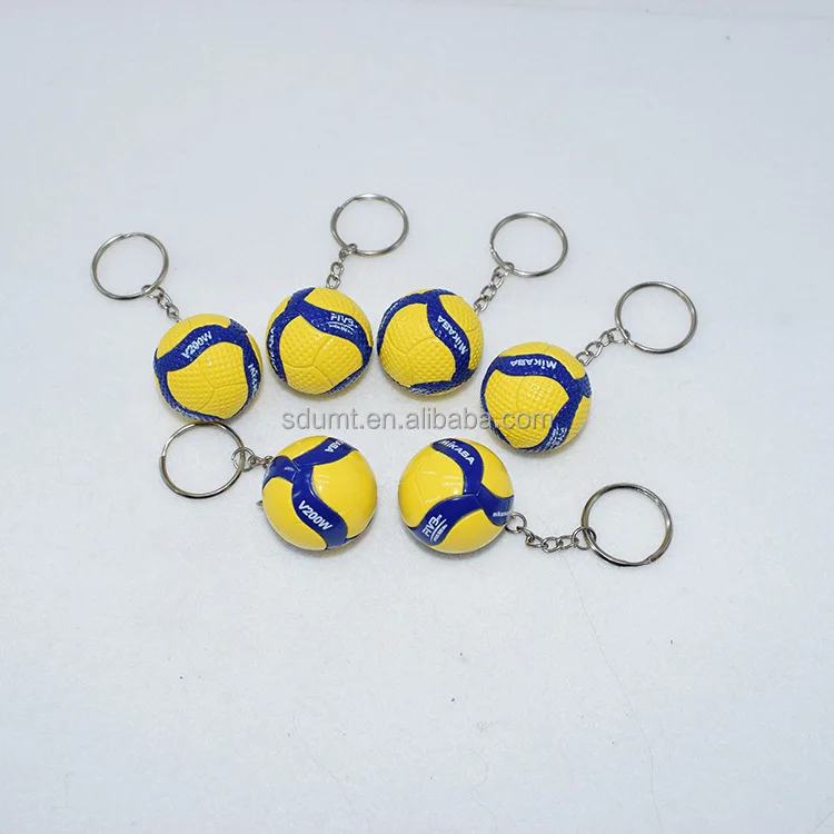Mini Volleyball Keychain 3.8cm Ball Keychain Ornament Pvc Pendant ...