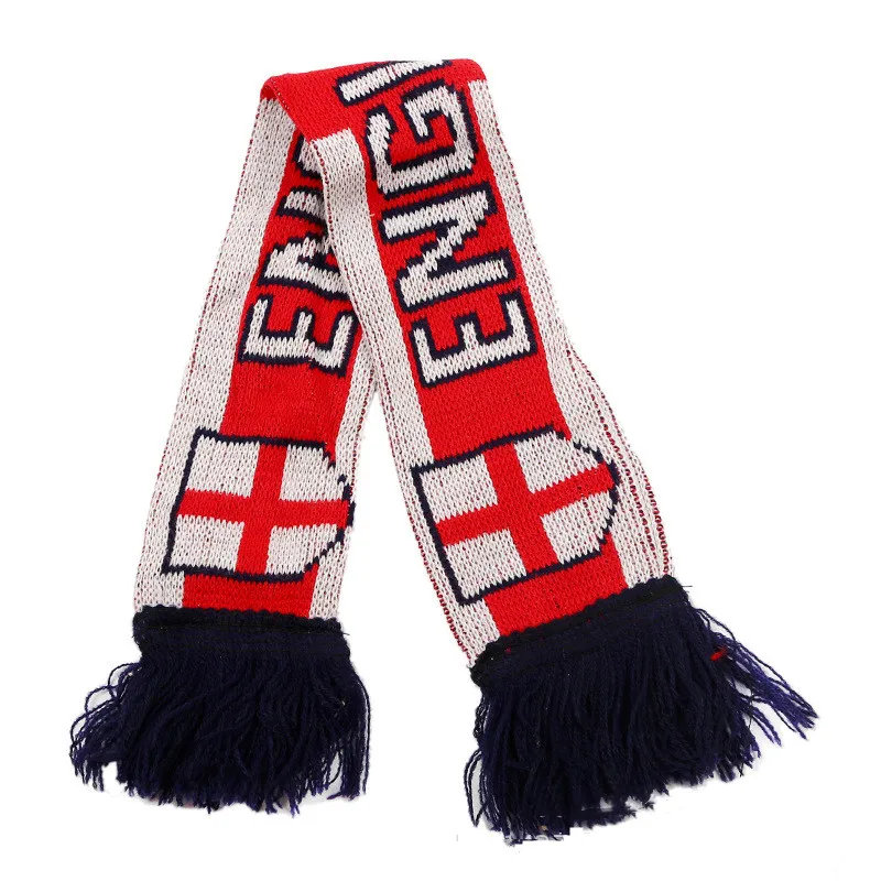 Promotional Custom Jacquard Knitted Sports Football Club Soccer Scarf ...