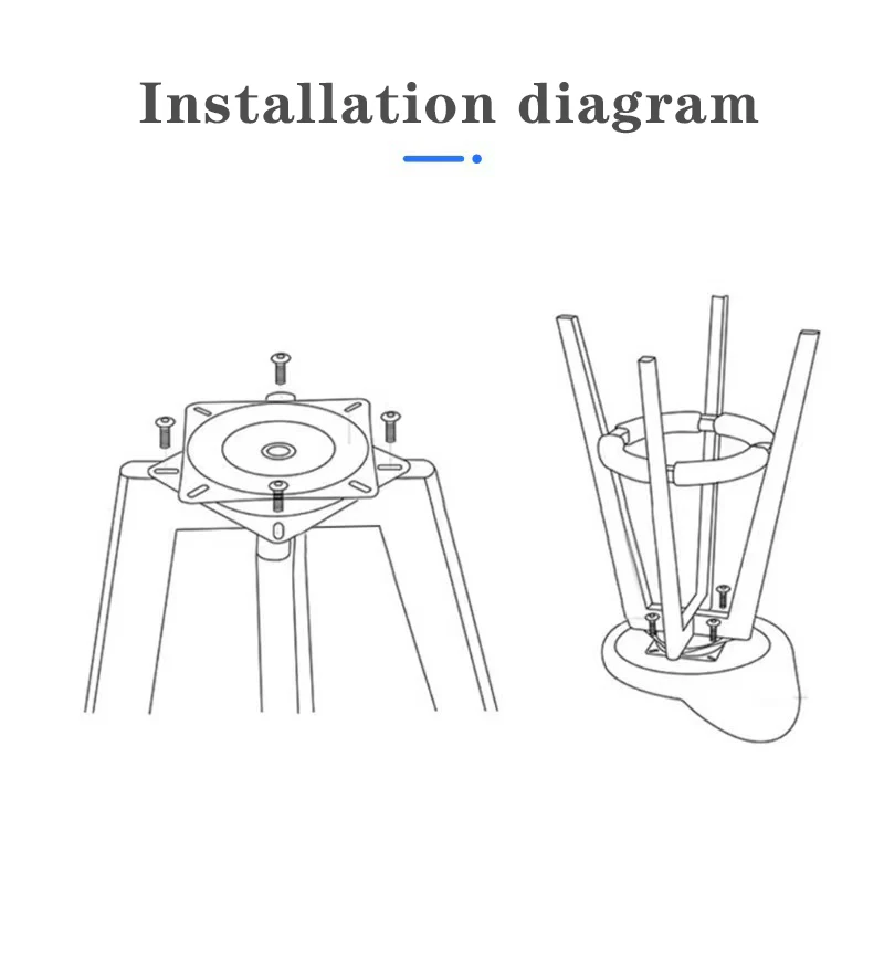 8-inch Positive Dislocation Circular Spring Rebound Bar Chair Turntable ...