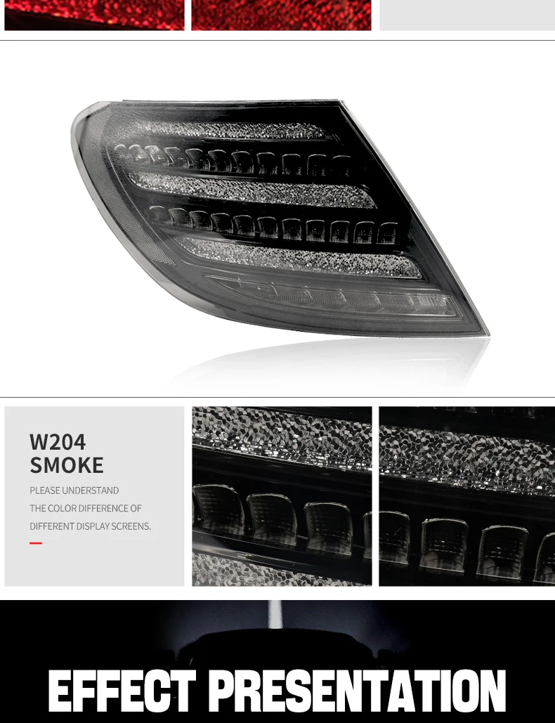 Car Led Tail Light W204 Outer Tail Lights Ben C Class Tail Light ...