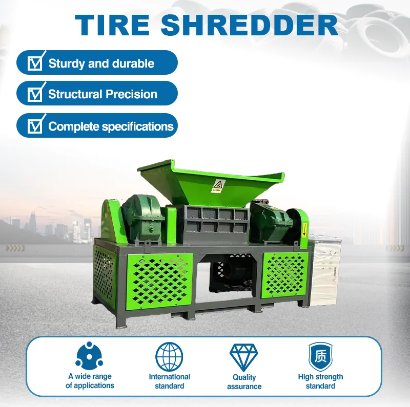 Heavy Duty Waste Tire Shredder Scrap Car Rubber Tires Shredder Machine ...