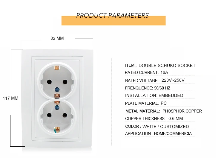 Double Schuko Socket - Reliable Power Outlet for Germany