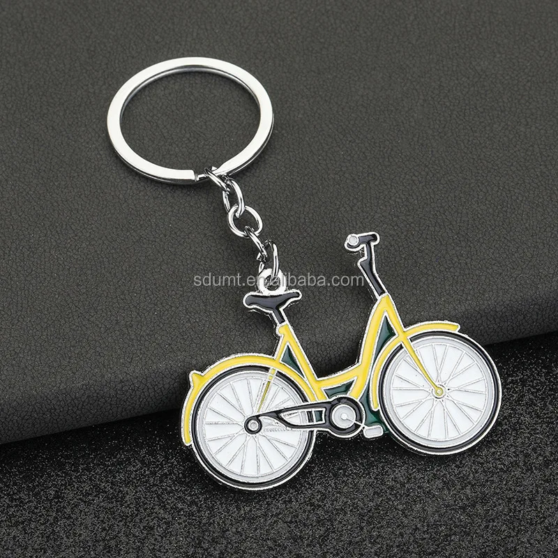 Hot Selling Fashion Dynamic Bicycle Metal Pendant Bicycle Badge Key ...