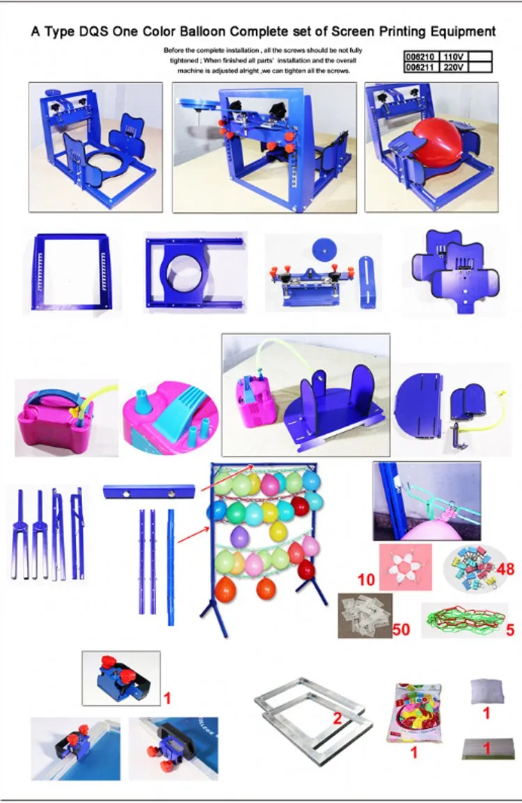 Manual Screen Printer - Balloon Logo Printing Machine