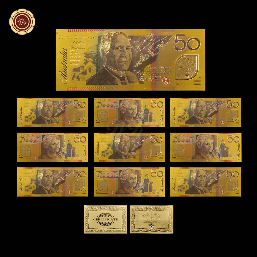Custom Australia Paper Banknotes Gold Banknote Dollars Bank Note Bills ...