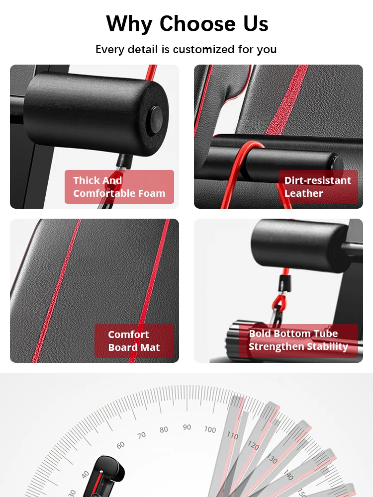 123sports Adjustable Incline Seat Gym Workout Adjustable Weight Gym ...