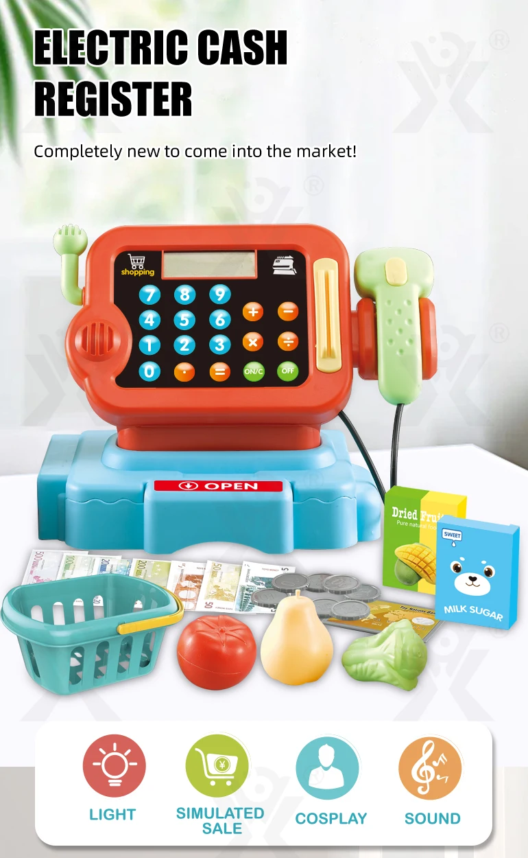 Chengji Kids Pretend Play Simulation Pos Shopping Game Toys Role ...