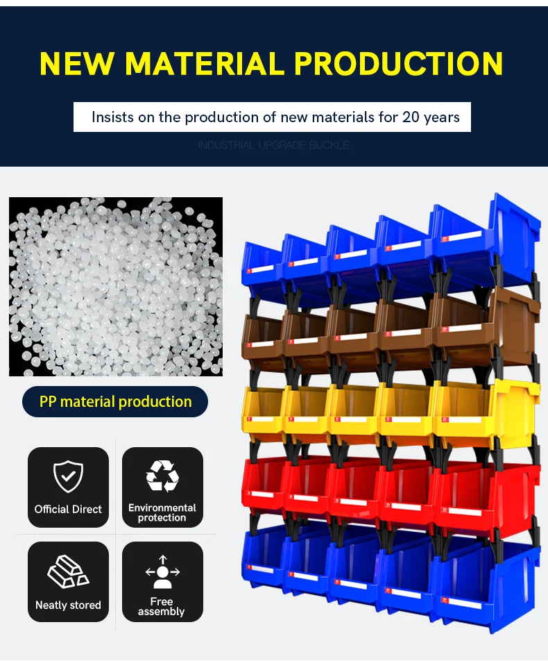 Warehouse Nestable Stackable Plastic Spare Parts Storage Bin - Buy ...