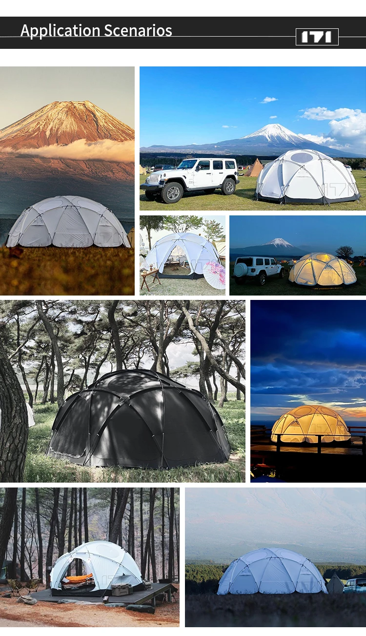 Uv-protected Polyester Fabric Spherical Tent for Camping
