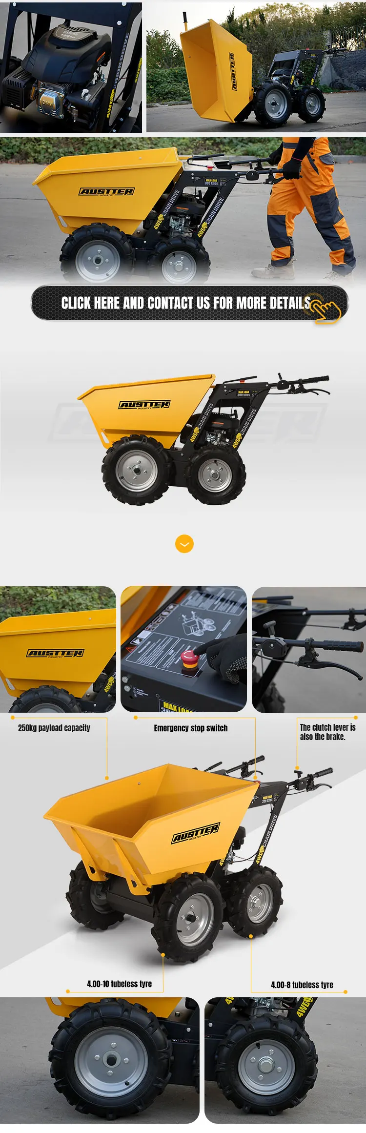 250kg Mini Dumper - High Efficiency Garden Tool by AUSTTER