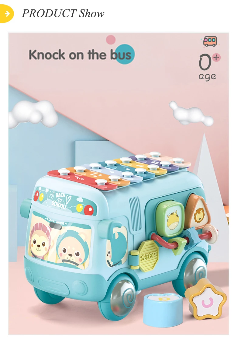 Knock Xylophone Rattle Sensory Educational Bus Toys Babies| Alibaba.com