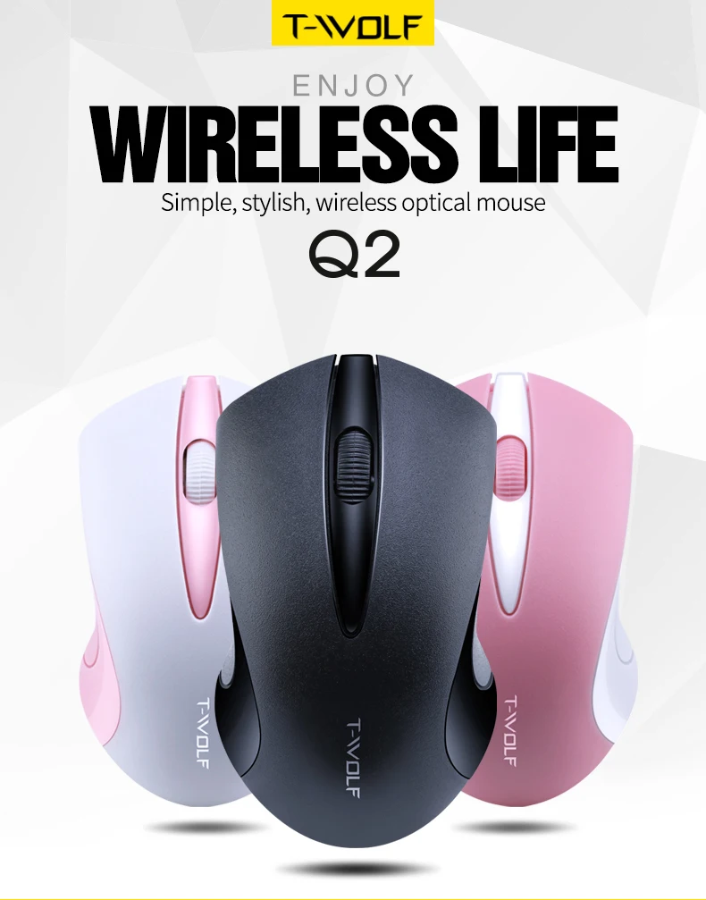 Q2 Wireless Mouse - Ergonomic 2.4G Computer Mouse