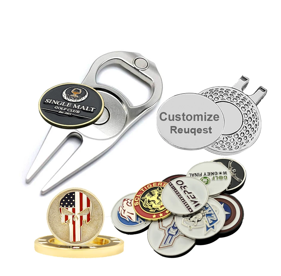Custom New Design Die Casting Ball Marker Golf Coin Poker Chip Metal ...