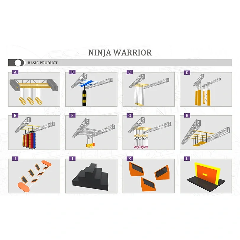Indoor Ninja Warrior Kids Obstacle Course With Aluminum Structure - Buy ...