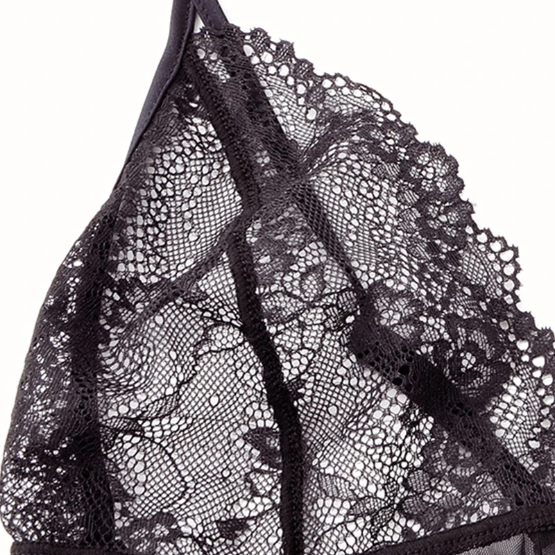 Transparent Sexy Lace Stitching Sleepwear for Women