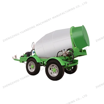 Automatic Self-loading Cement Mixer Machine Flatbed Trailer 3 Axle Semi ...