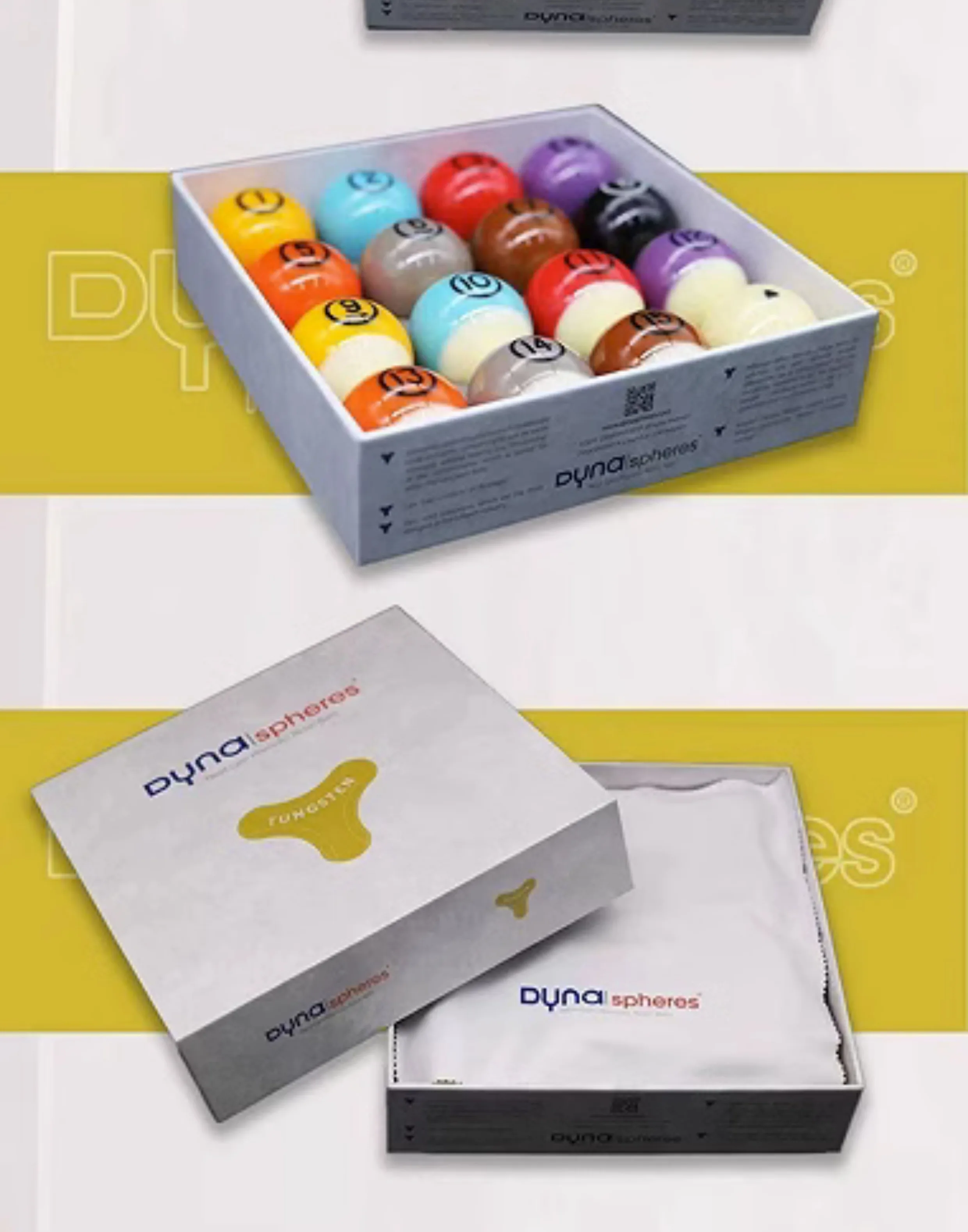 Dyna Spheres Pool Ball Set - Tournament Quality 16 Balls