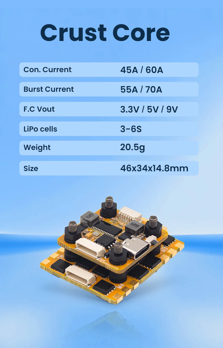 FLYCOLOR 60A Tower Structure Crust Core Flight Brushless Motor ...