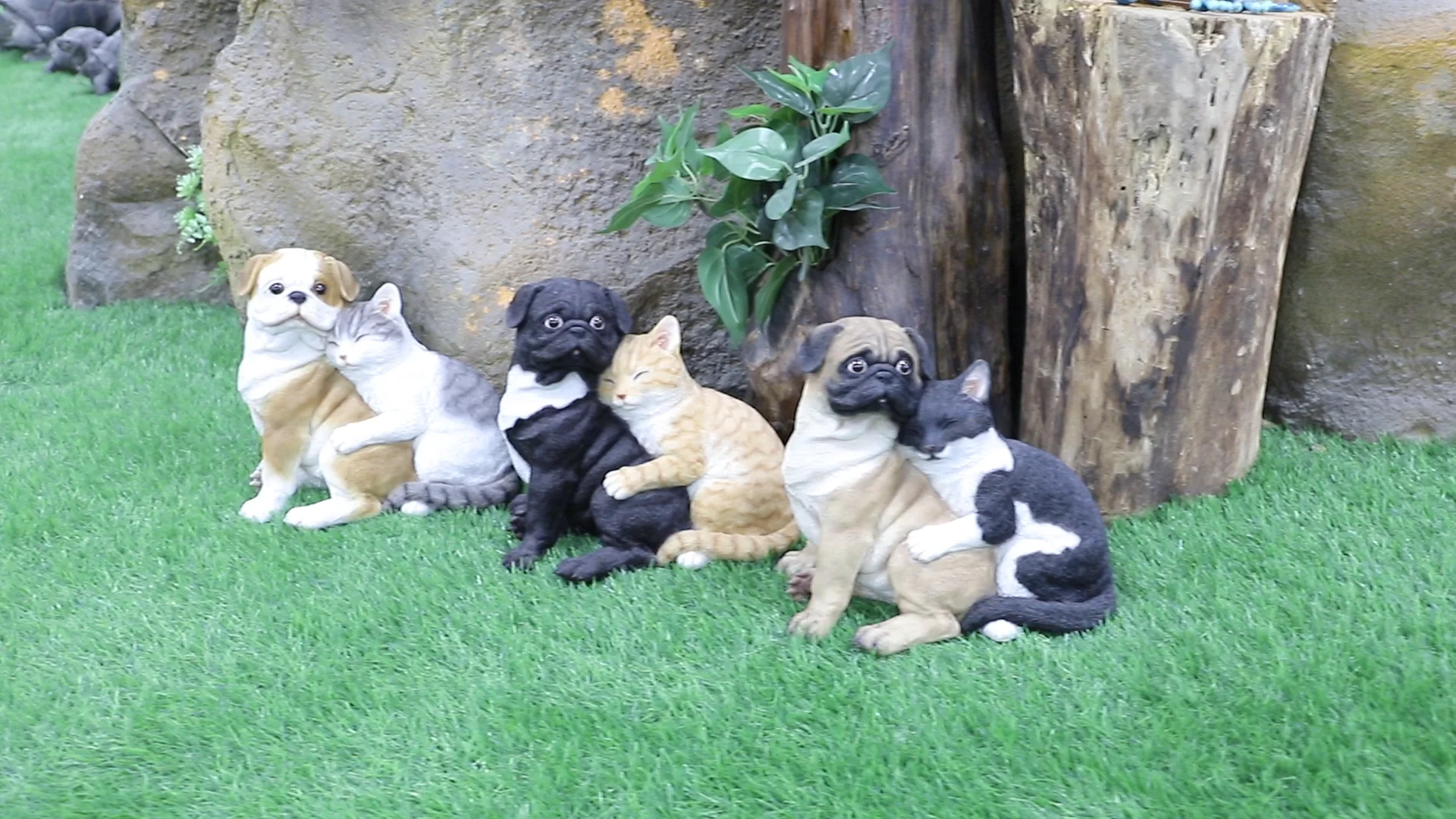 Life Size Polyresin Animal Dog Figurines Bulldog Sculpture,Realistic ...