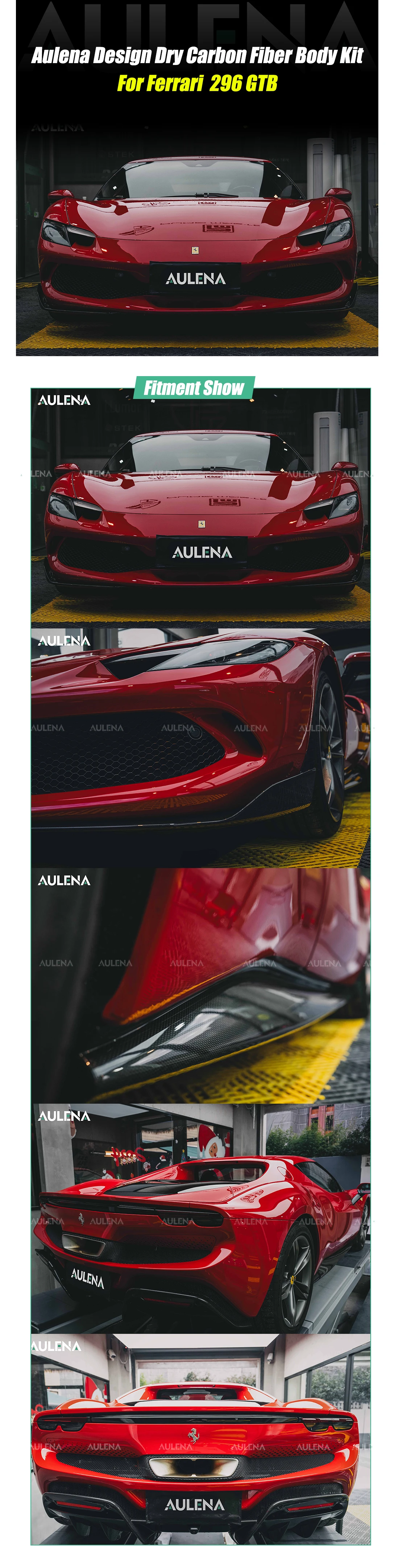 Aulena OEM Dry Carbon Body Kit for Ferrari 296 GTB New Rear Bumper ...