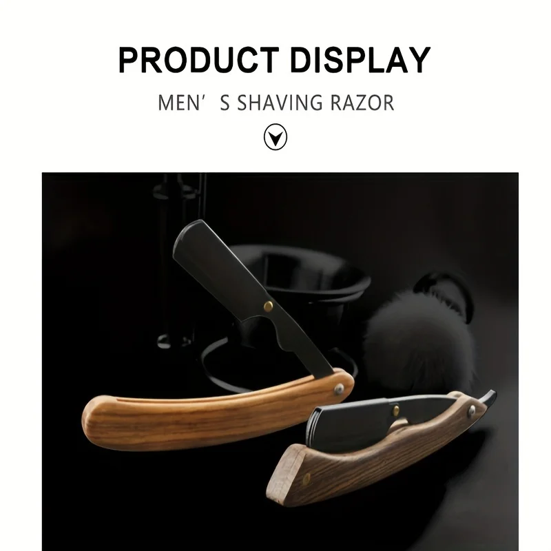 Professional Manual Shaver Straight Edge Stainless Steel Sharp Barber ...