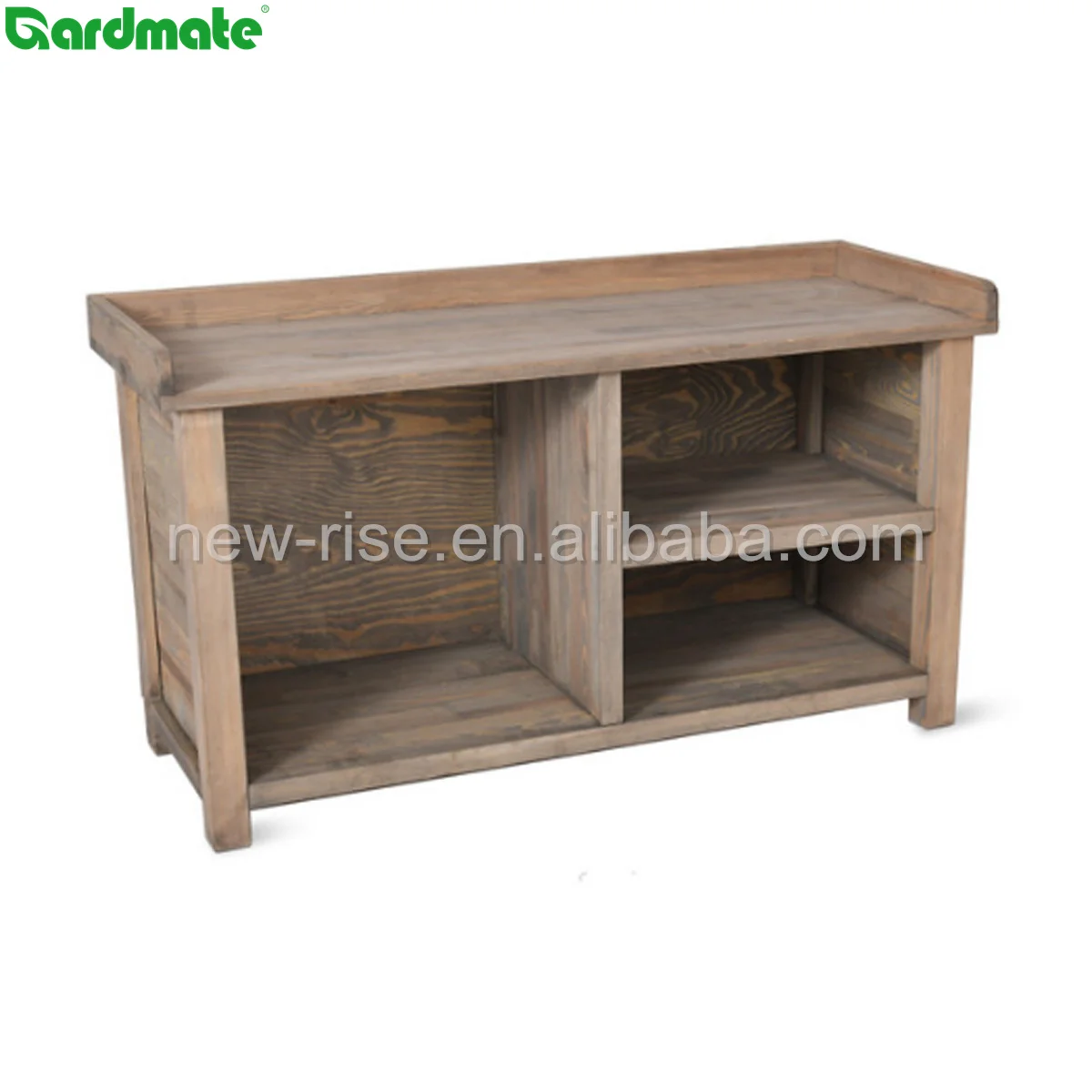 Sturdy Outdoor Wooden Garden Welly Boot Shoe Log Store Rack Bench - Buy ...