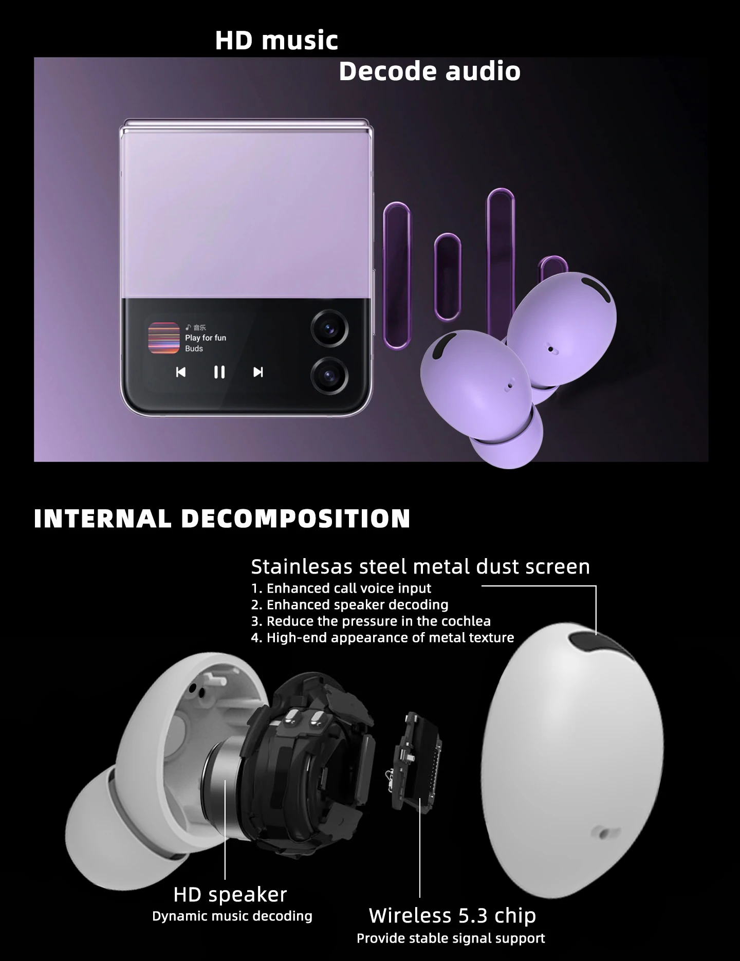 New Product C9 Pro Hot Selling Wireless Headset Translucent Charging ...