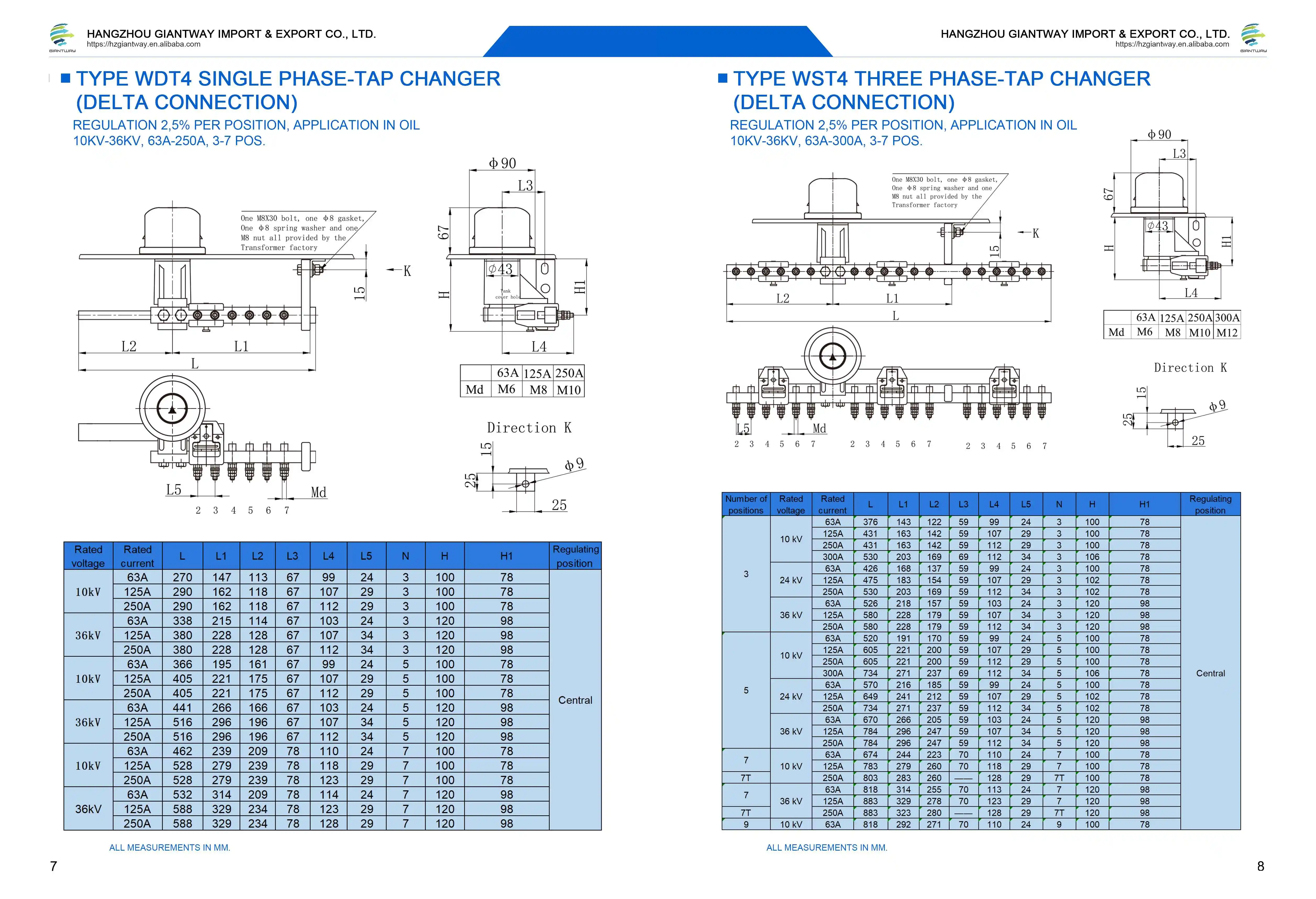 24KV 30A Type Wstiii Three Phase off-Load DETC Transformer