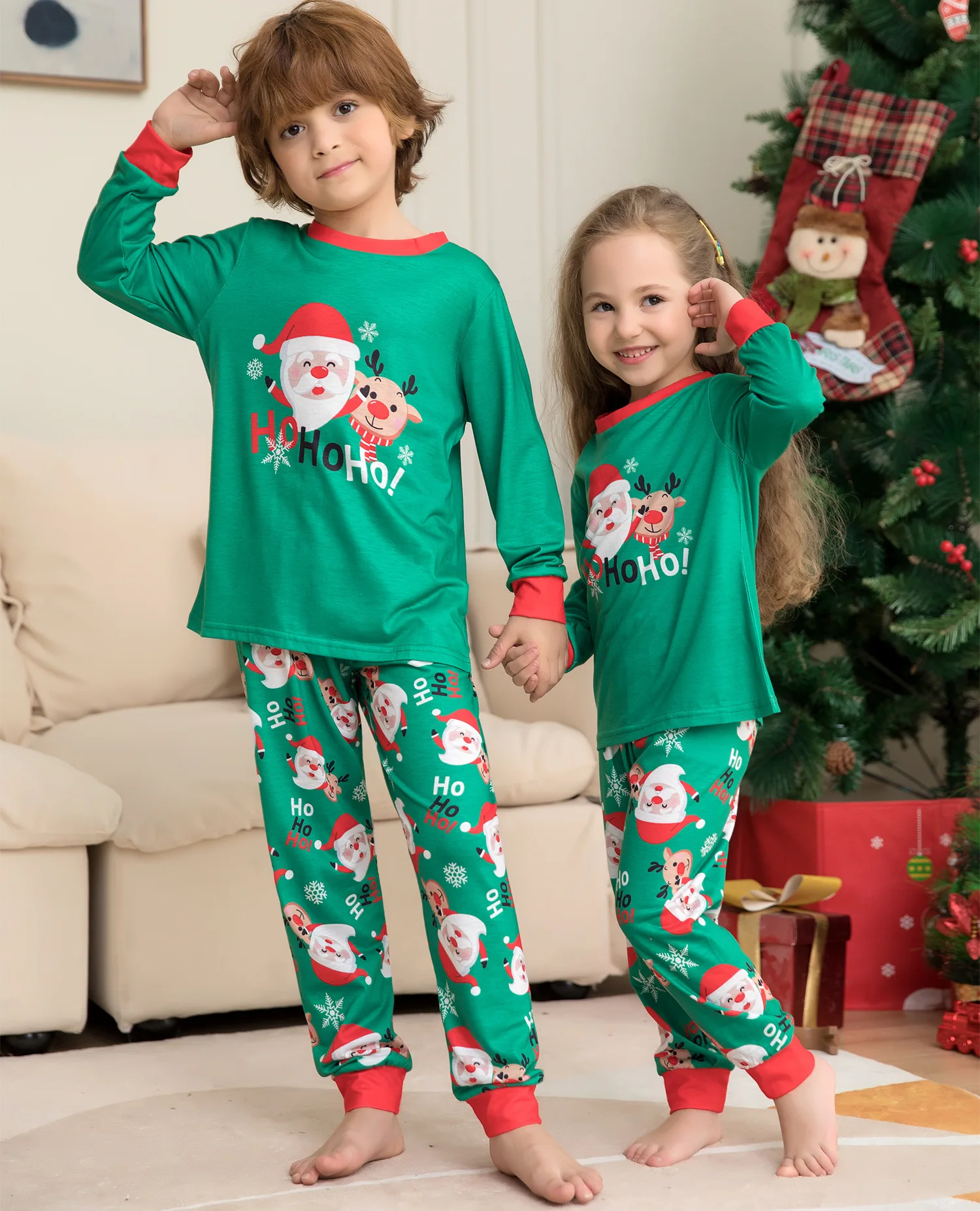 2023 Wholesale Sublimation Xmas Winter Warm Soft Pajamas Set Adult Kids ...