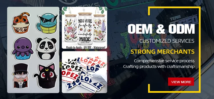 Low Moq Colorful Removable Custom Decals Weather Resist Waterproof ...