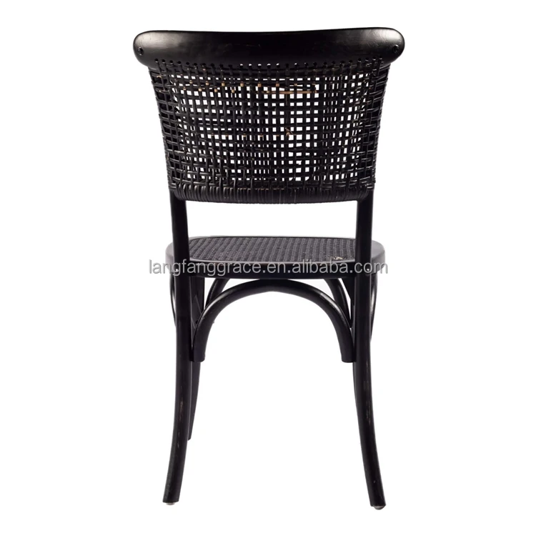 Vineyard Wood Cane Wicker Rattan Weave High Back Dining Chair for ...