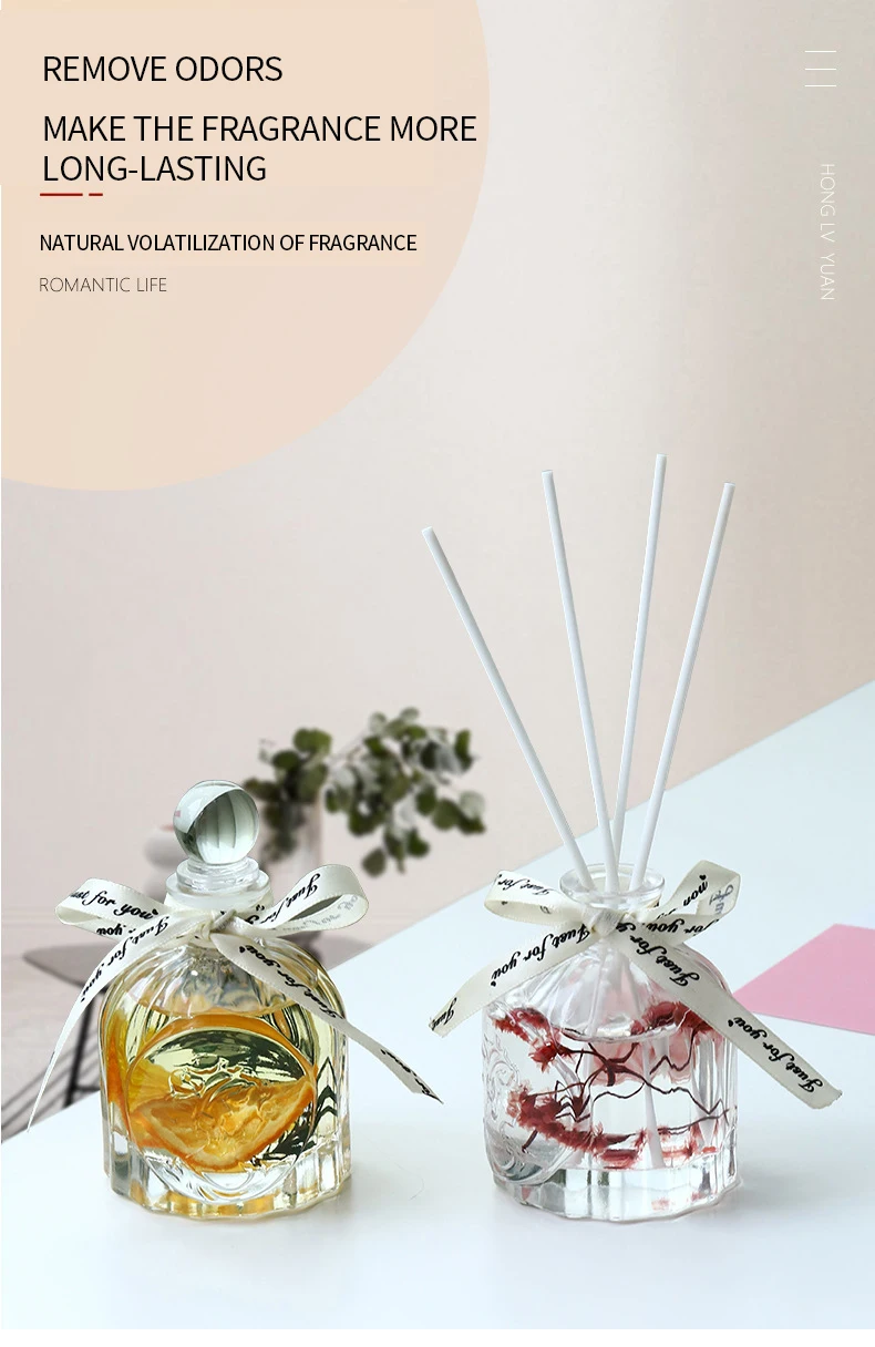 100ml Luxury Custom Flower Reed Diffuser Sets 2023 With Sticks And Home ...