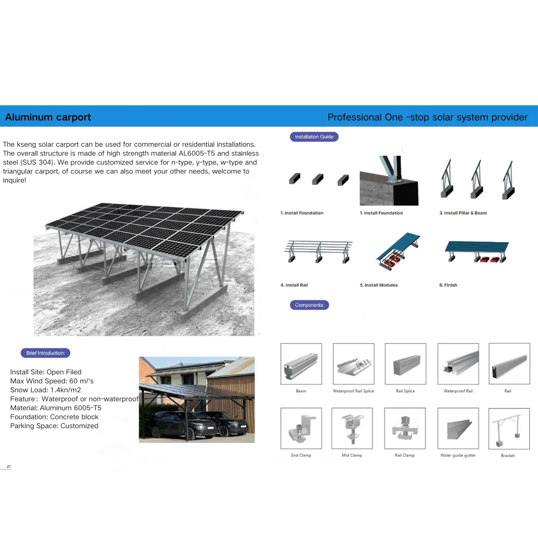 Residential Modern Solar Carport Kit - Durable & Efficient