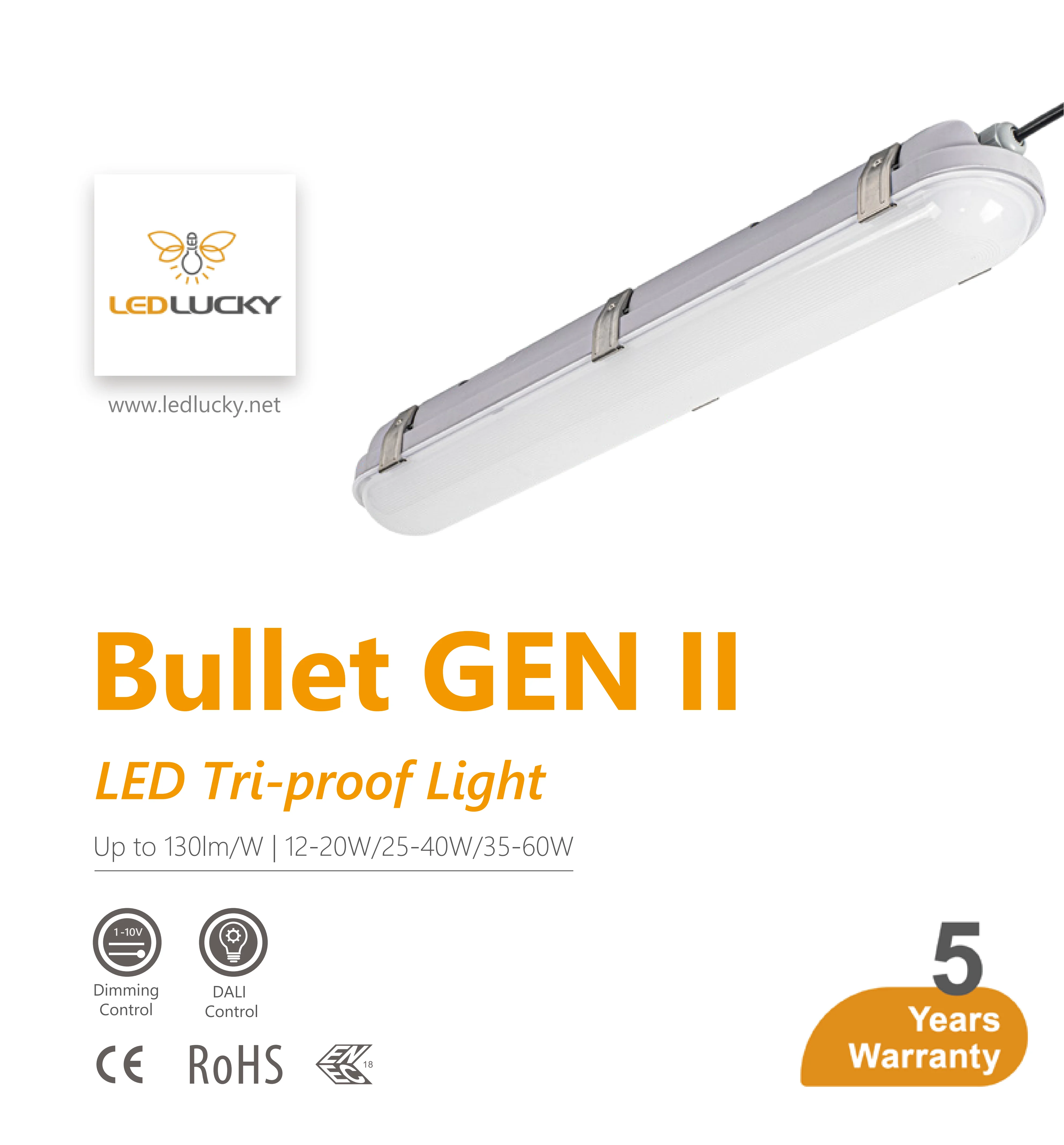 Ledlucky Factory Direct Ip66 Waterproof Tri-proof Lights 12w-60watts ...