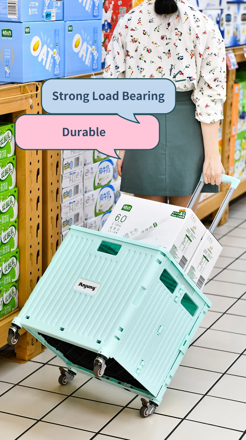 Anjuny General Trolley Shopping Trolley Foldable Multi Purpose Car Back ...