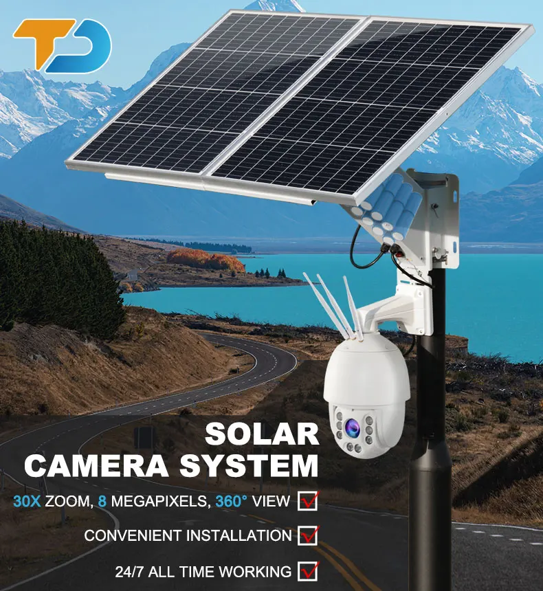 Tecdeft Solar Camera System - 4G WIFI Surveillance Kit