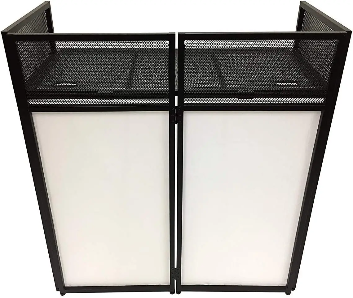DJ Booth - Durable Metal Frame Event Facade White/black Scrim