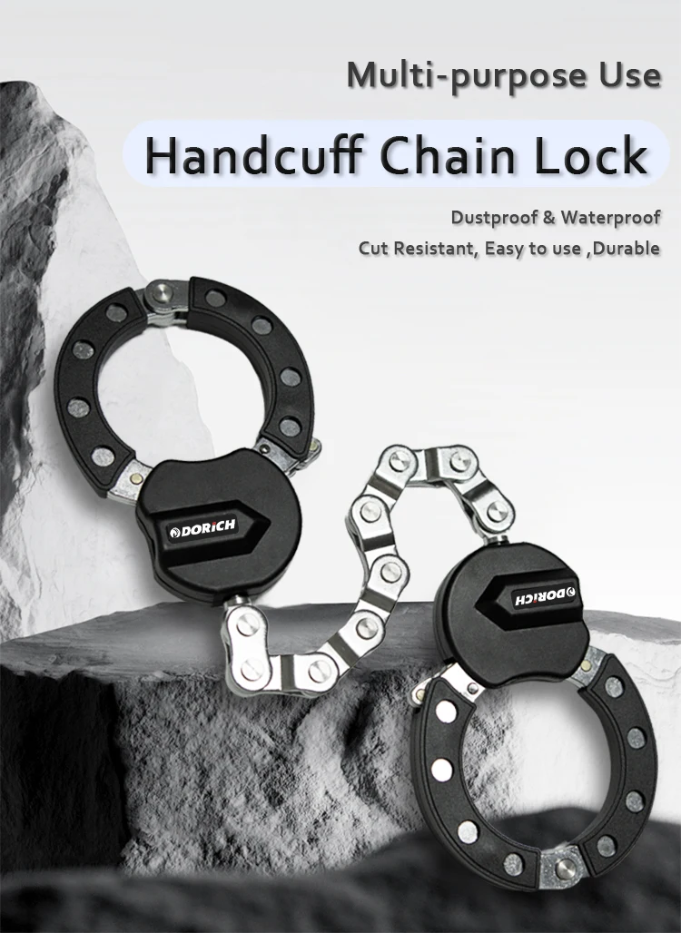 High Security Handcuff Chain Lock for Motorcycle Anti-theft
