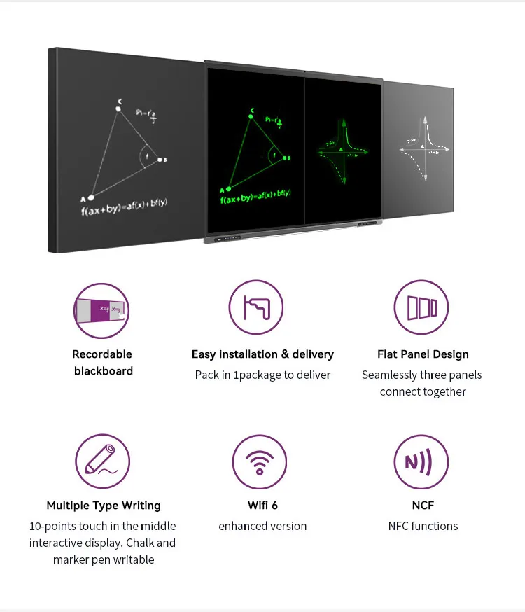 75 Inch All In One Display Teaching Smart Nano Blackboard School ...
