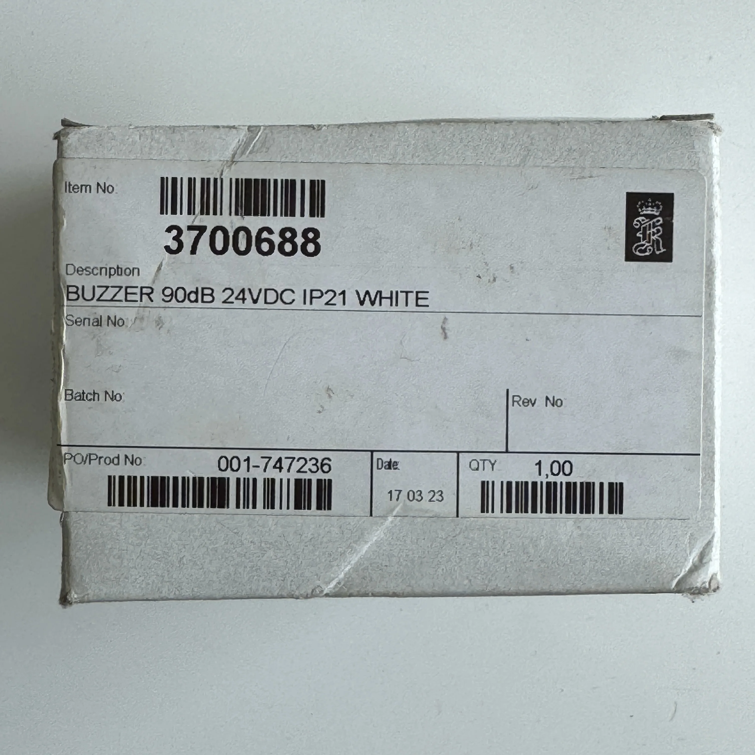 E2s Bedhead Sounder Buzzer 90db 24vdc Ip21 White - Buy E2s Bedhead ...