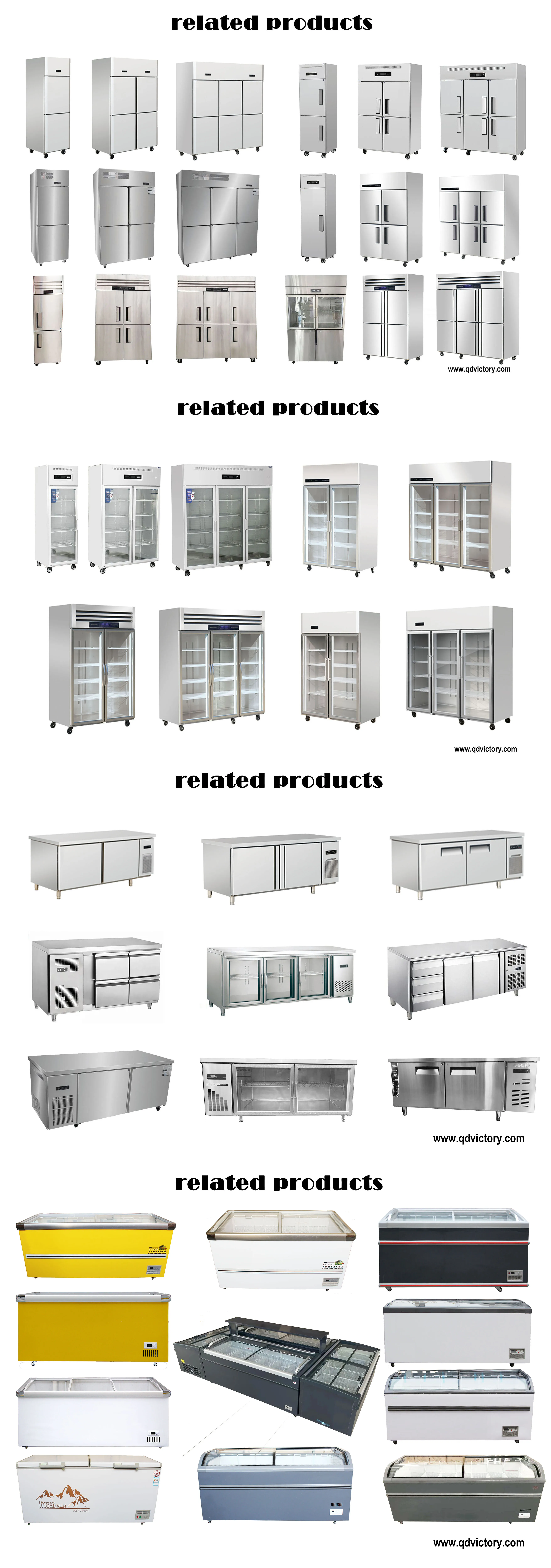 VICTORY KITCHEN Customized Supermarkets Display Meat Cabinets Chilled ...
