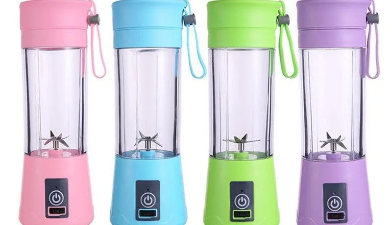 New 2023 Electric Mini Ice Bottle Blender Home Usb 6 Blades Juicer Cup ...