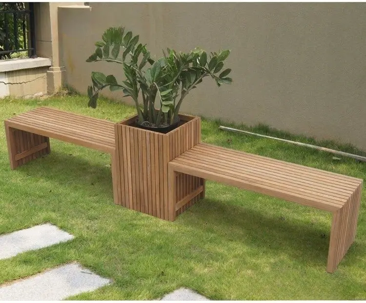 Modern Style Professional Long Teak Wood Composite Park Bench Patio ...