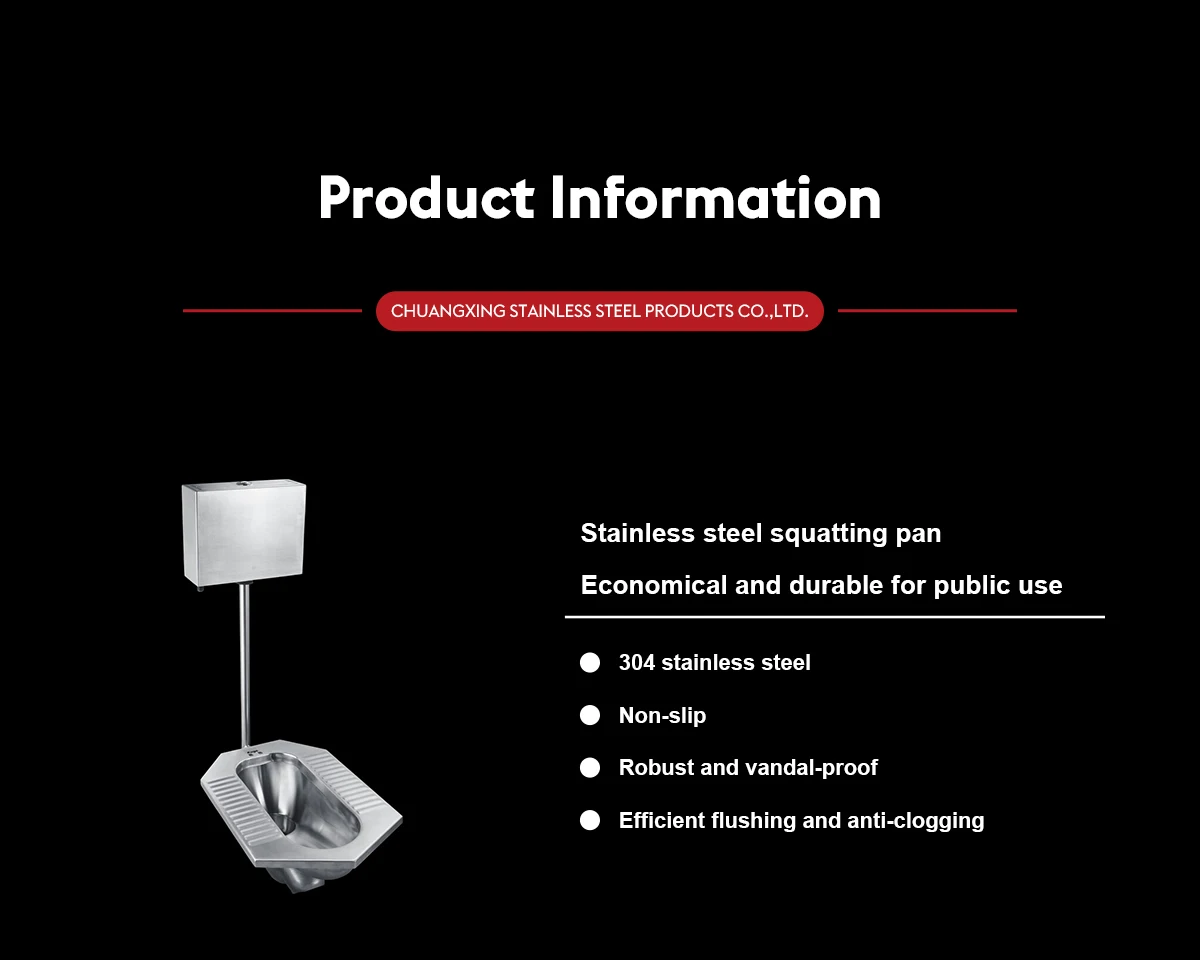 Stainless Steel Squat Toilet Pan With Flush - Durable Floor Mounted ...