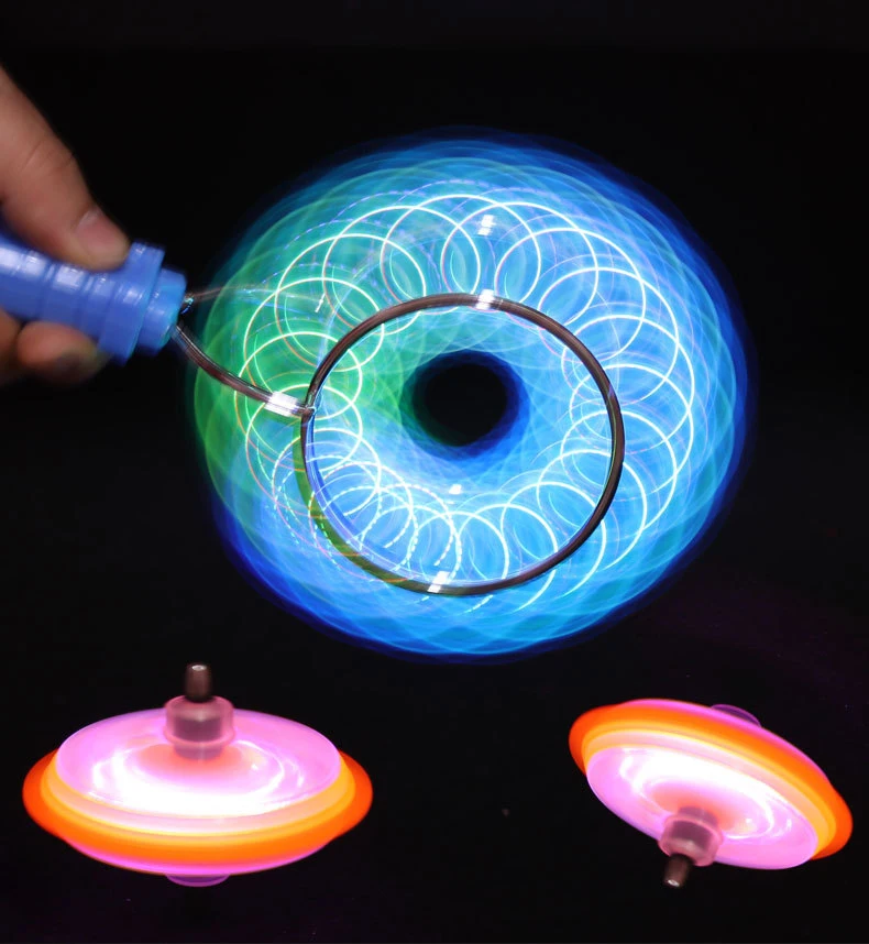 Kids Light-up Magnetic Yoyo Gyro Wheel Toys Magic Spinning Top Led ...