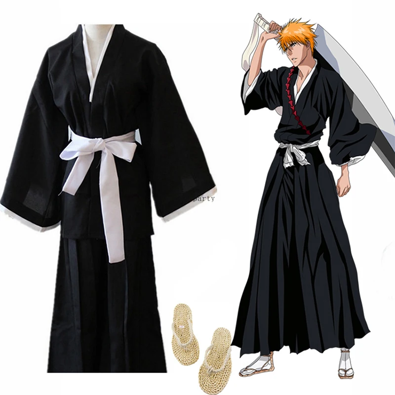 Factoryjapanese Traditional Kimono Samurai Bleach Kurosaki Ichigo ...